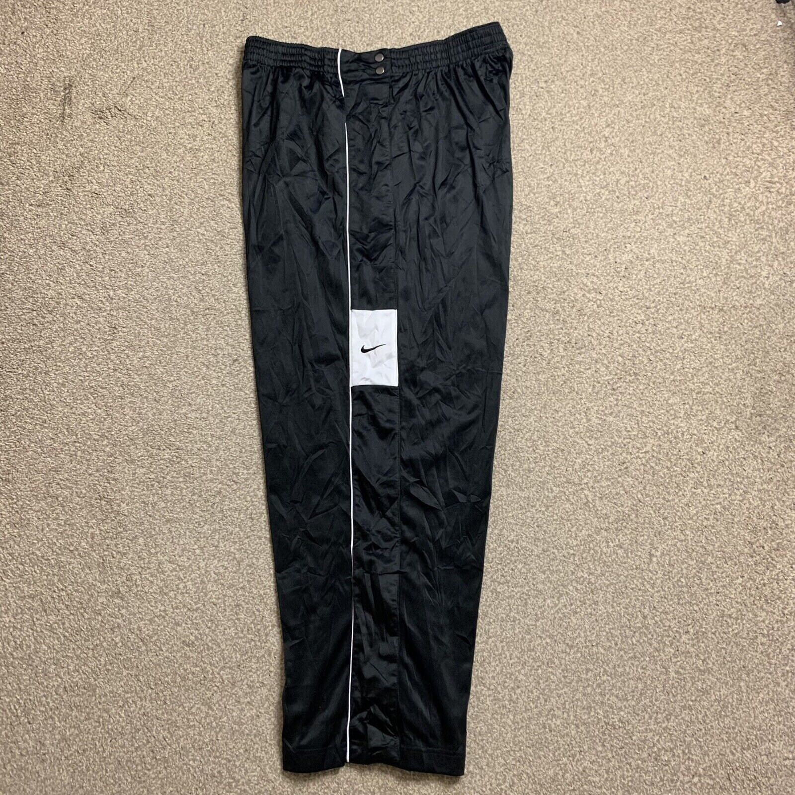 Nike Tracksuit Bottoms Track Pants Poppers Joggers Sweatpants Vintage ...