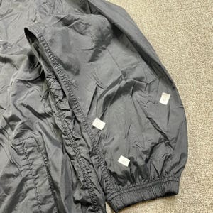 Nike Trench Coat Windbreaker Jacket Long Black Yellow Button up 90s ...