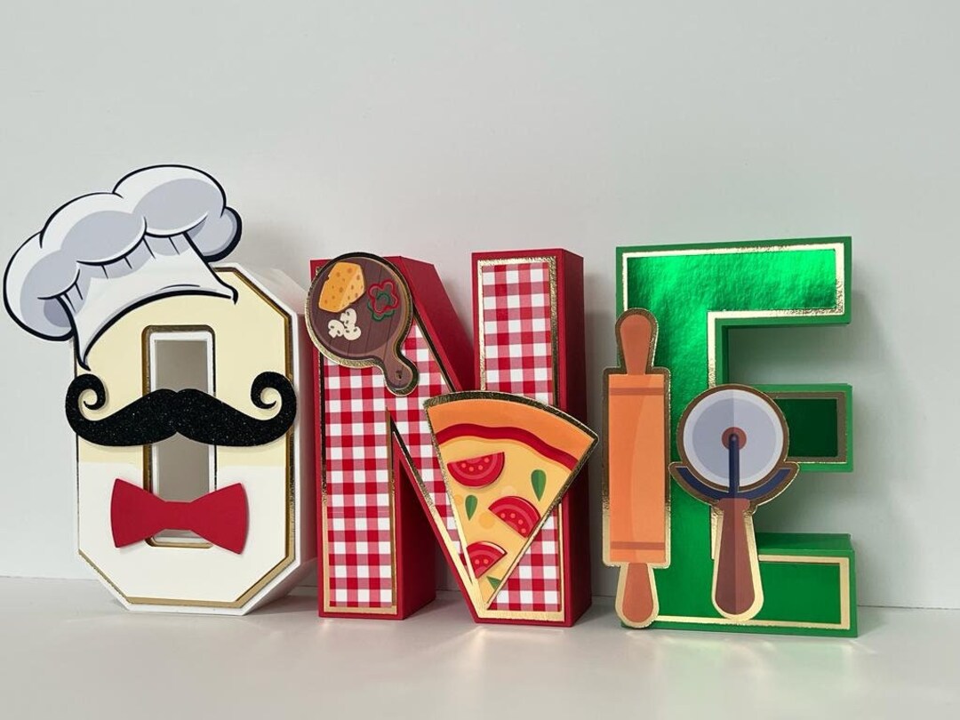 Pizza Party, Pizza Birthday, Pizza 3D Letter, Personalized Letters ...
