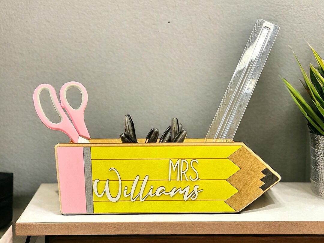 Personalized Teacher Desk Caddy, Desk Caddy, Personalized Teacher Gift ...