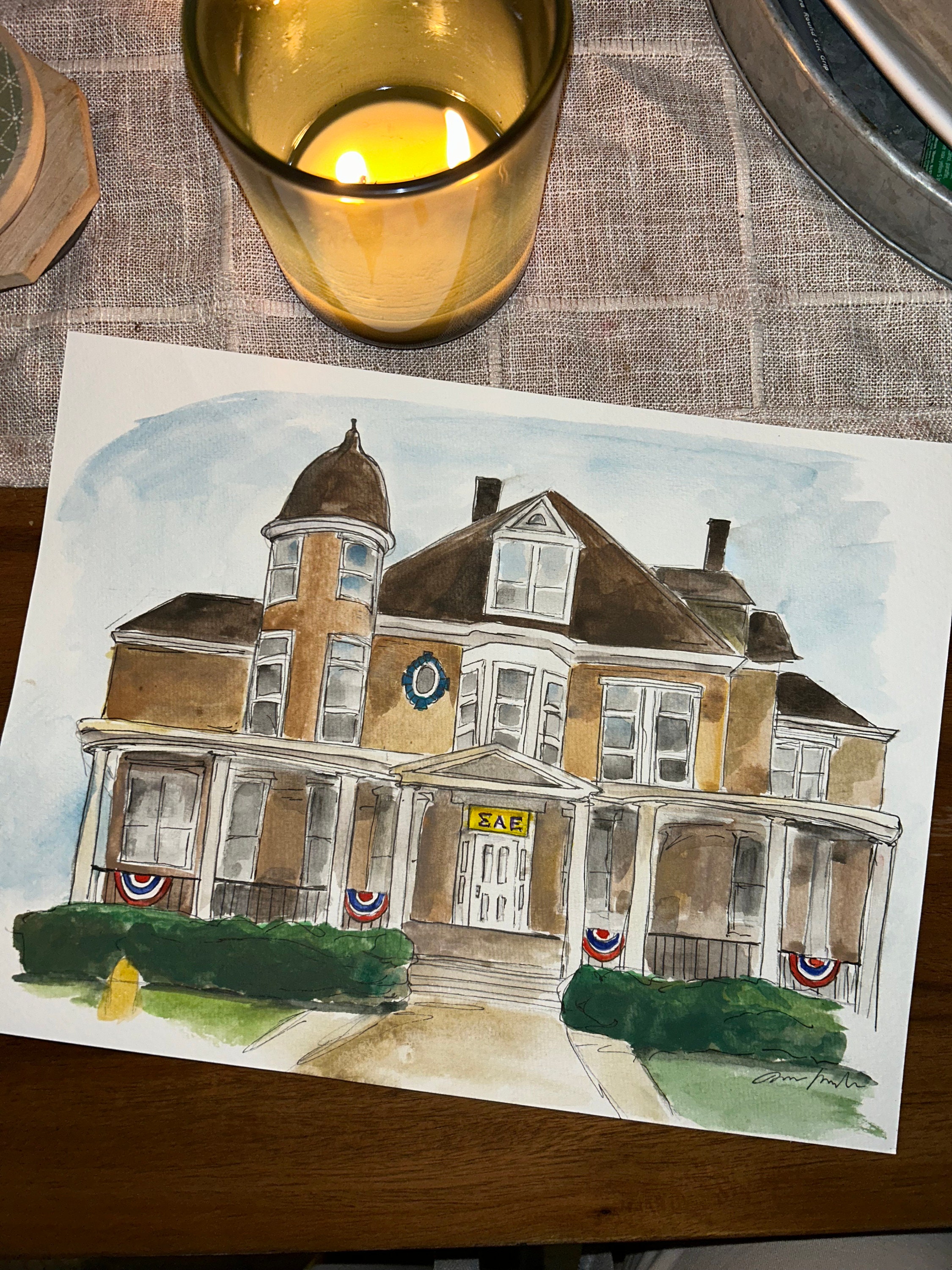 Fraternity or Sorority Custom House Prints - Greek Life - Graduation ...