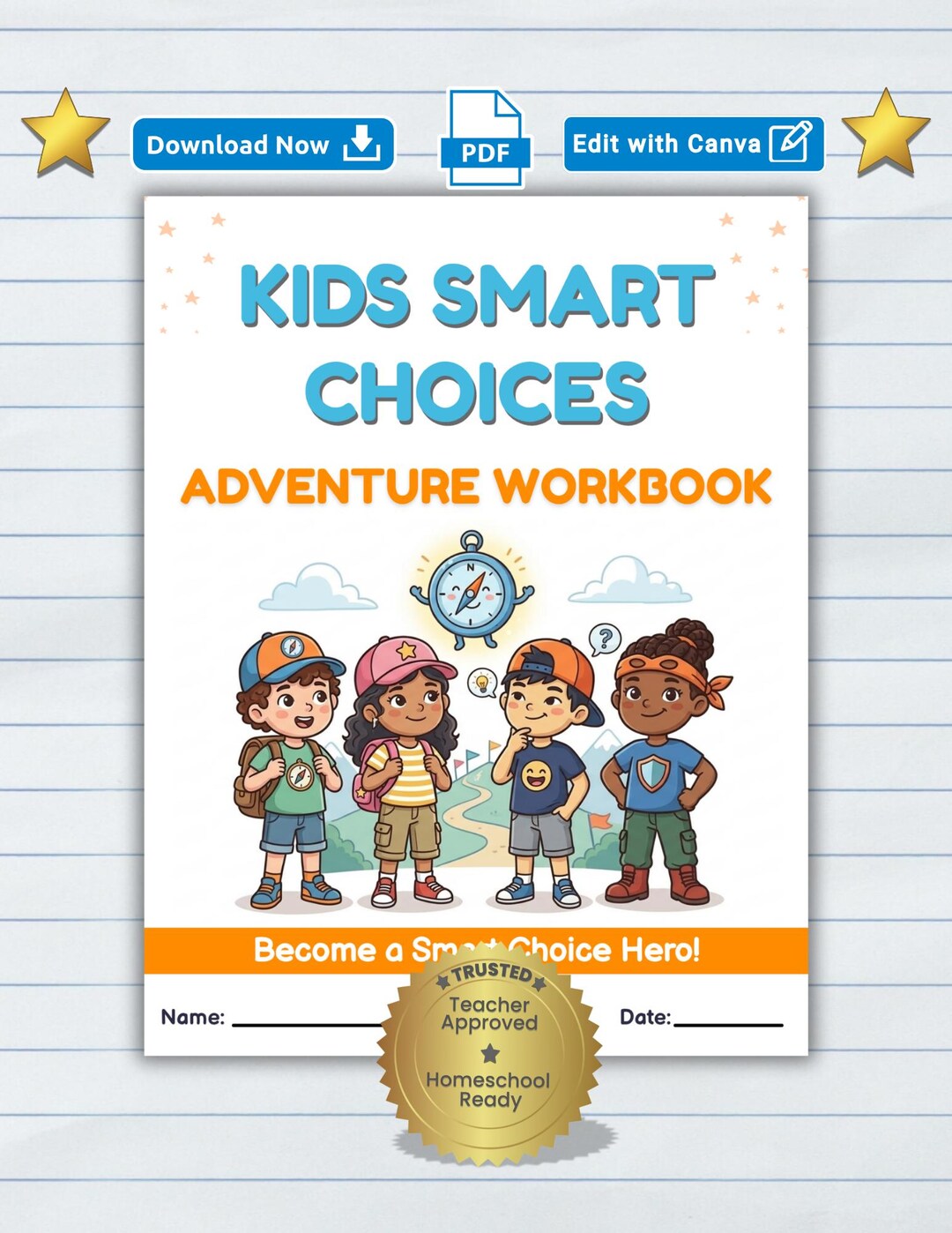 Kids Smart Choices Adventure Workbook - Etsy
