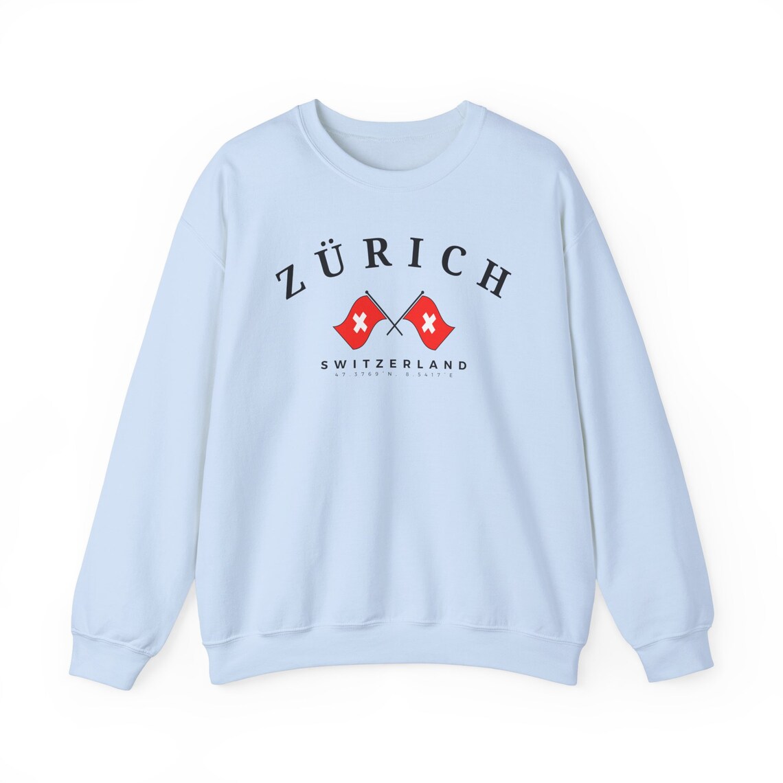 Zurich Sweatshirt, Zurich Switzerland, Zurich Shirt, Swiss Shirt ...