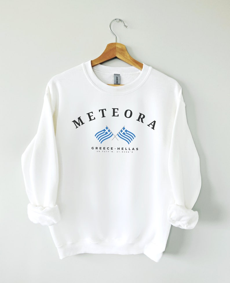 Meteora Sweatshirt, Greek Flag, Meteora Greece, Greece, Meteora Shirt ...