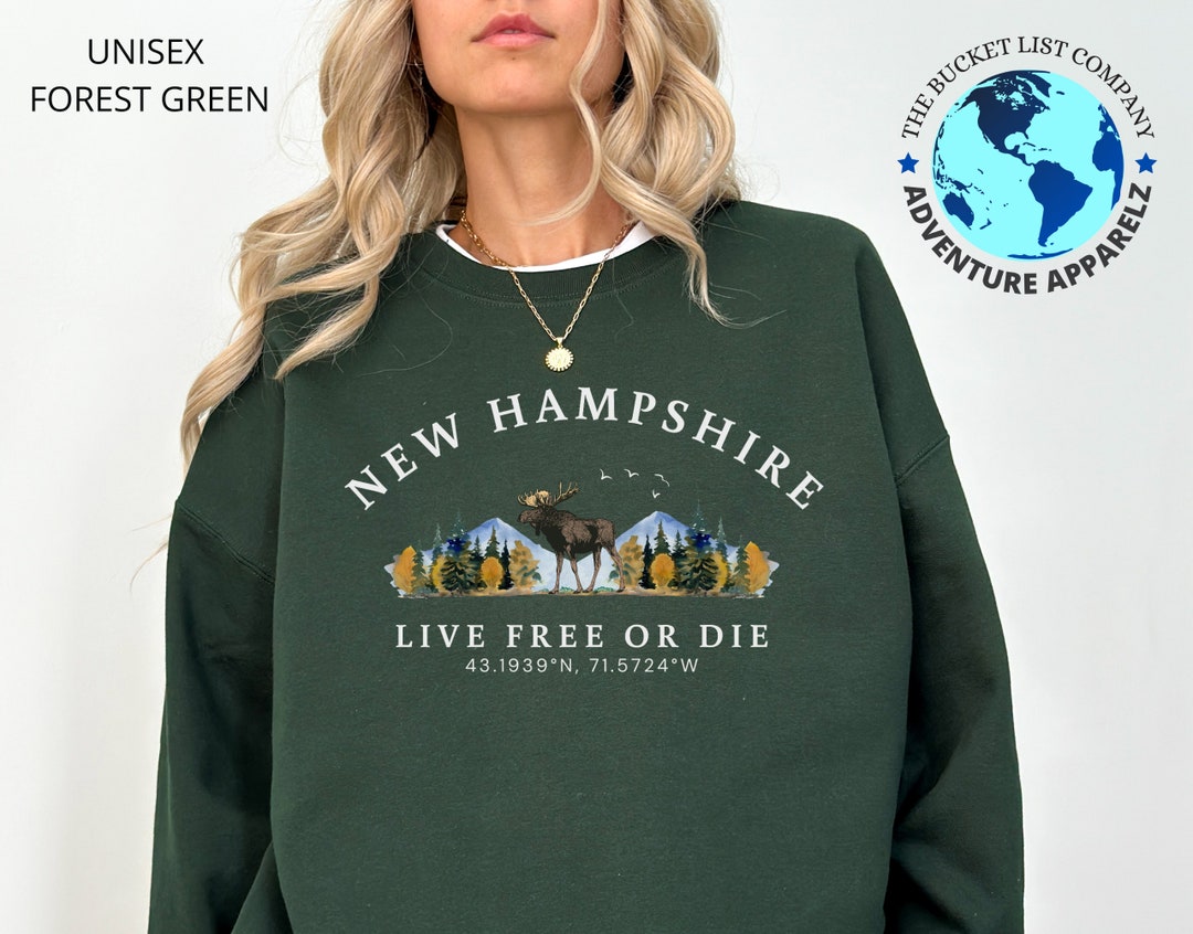 New Hampshire Shirt, New Hampshire Sweatshirt, Nature Lover Sweatshirt ...