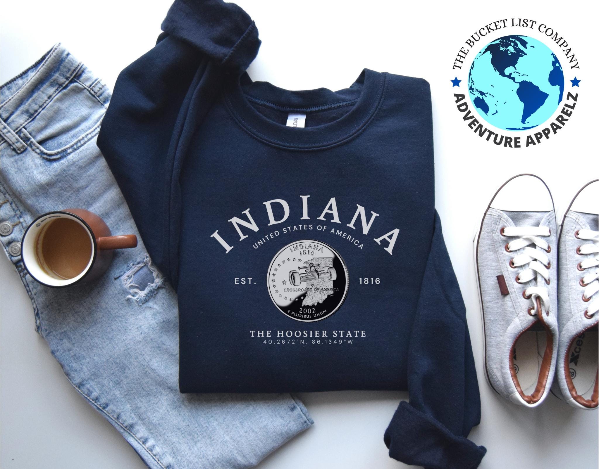 Indiana Shirt, Indiana Gift, Indiana Sweatshirt, the Hoosier State ...