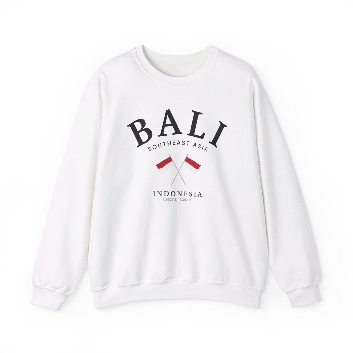 Bali Sweatshirt, Bali Indonesia, Bali Shirt, Indonesia Flag, Crewneck ...