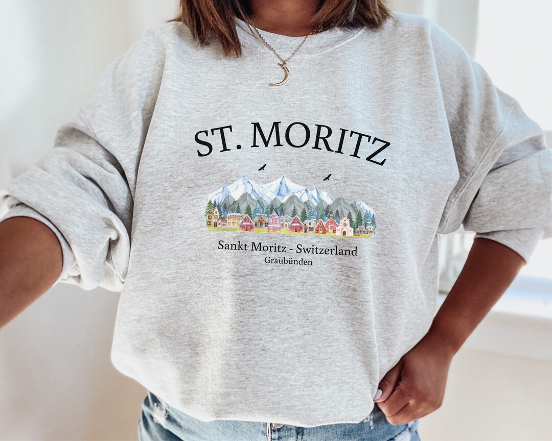 St.moritz Sweatshirt, St.moritz Sweater, Alpine Style Sweatshirt, Ski ...