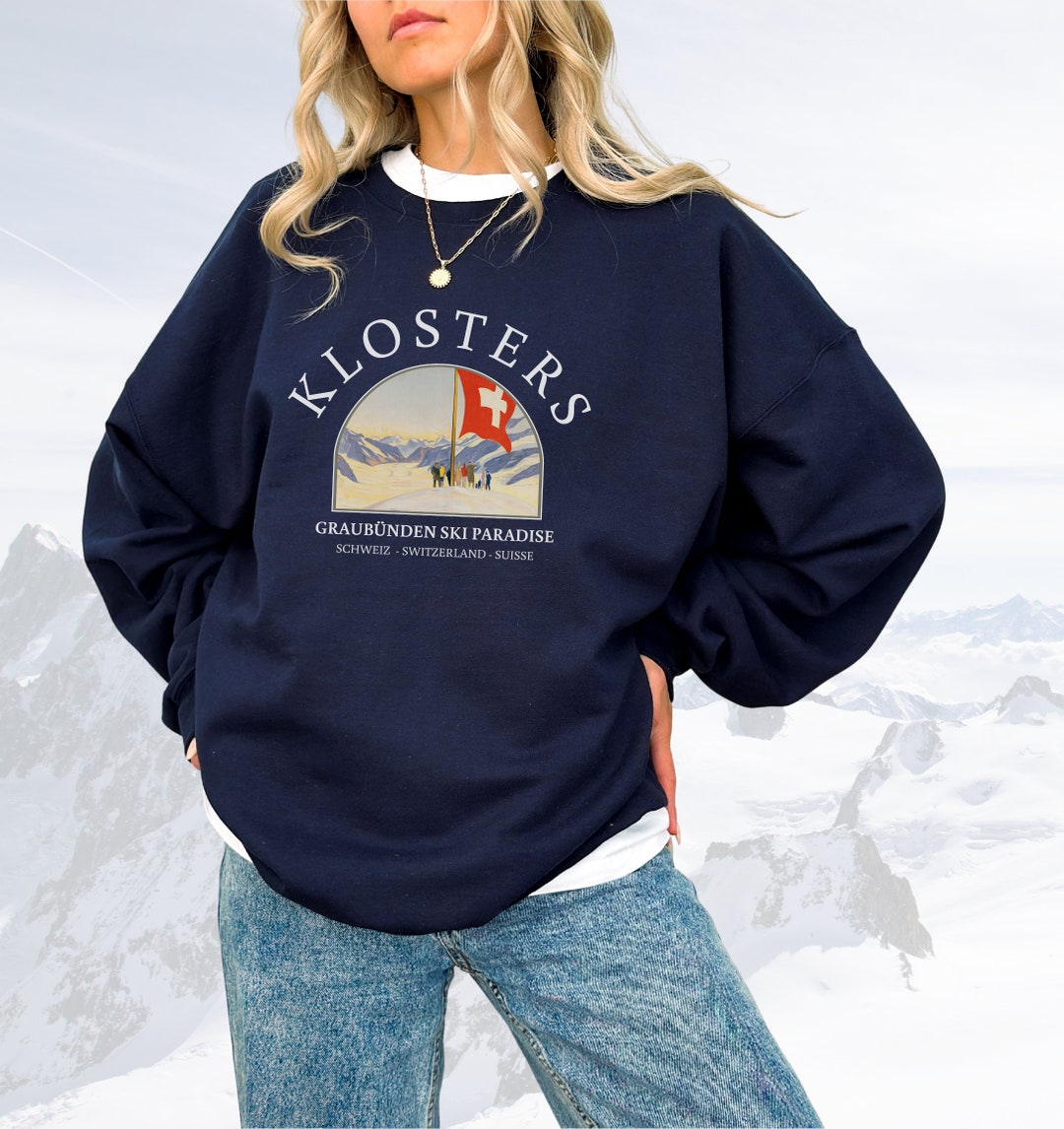 Klosters Sweatshirt, Klosters Davos Sweatshirt, Klosters Switzerland ...