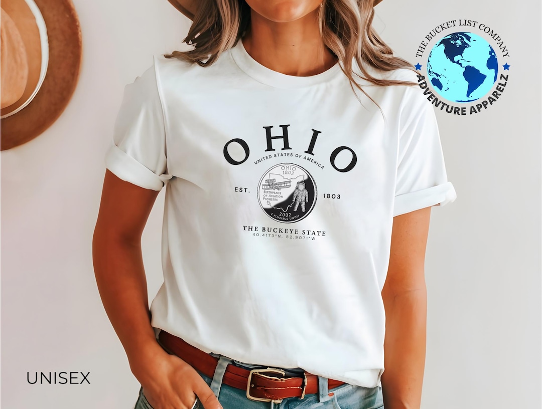 Ohio T-shirt, Ohio Souvenir, Ohio Shirt, Unisex T-shirt, Buckeye State ...