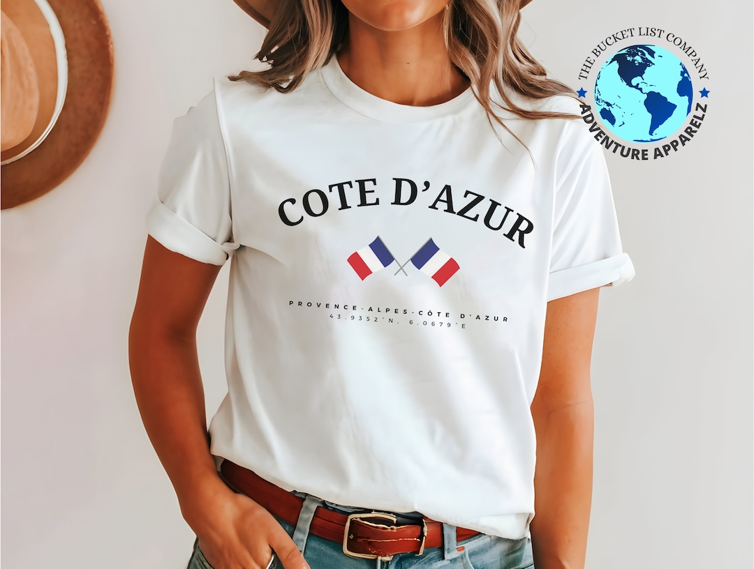 Cote D'azur T-shirt, Cote D'azur France, Riviera Shirt, France T-shirt ...