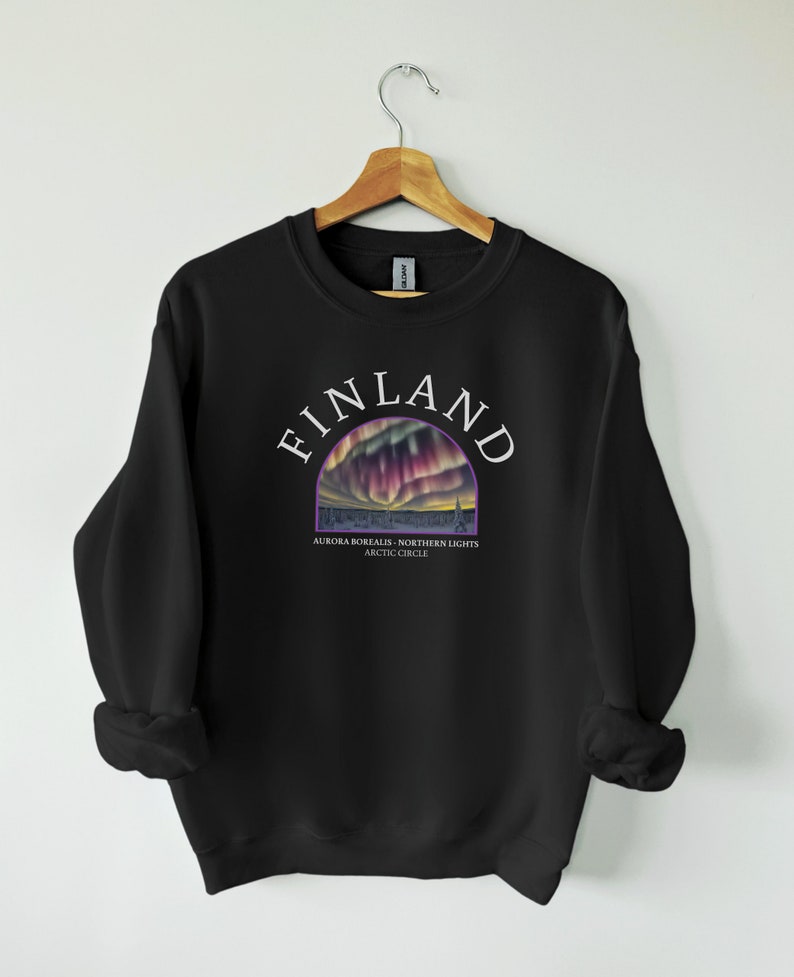 Finland Unisex Shirt, Aurora Borealis Sweatshirt, Northern Lights ...