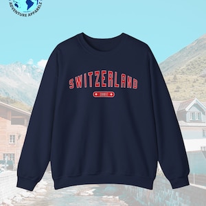 Switzerland Sweatshirt, Switzerland, Schweiz Shirt, Swiss Shirt, Swiss ...