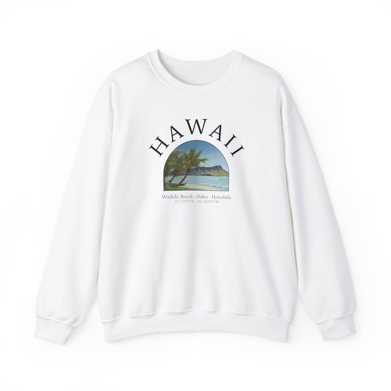 Hawaii Waikiki Beach Sweatshirt, Hawaii Oahu Waikiki, Beach Vibes ...
