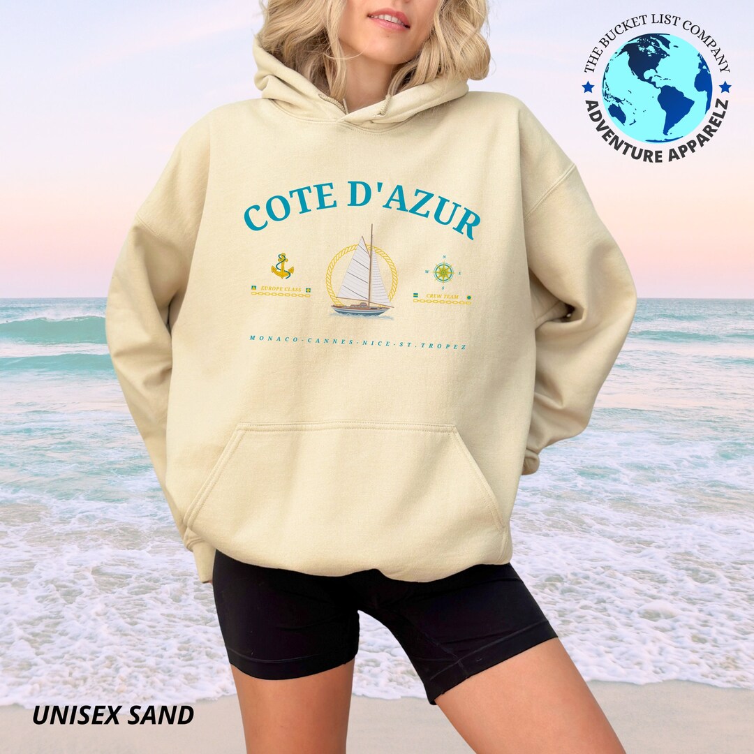French Riviera Hoodie, Cote D'azur Shirt, Riviera Gift, French Riviera ...