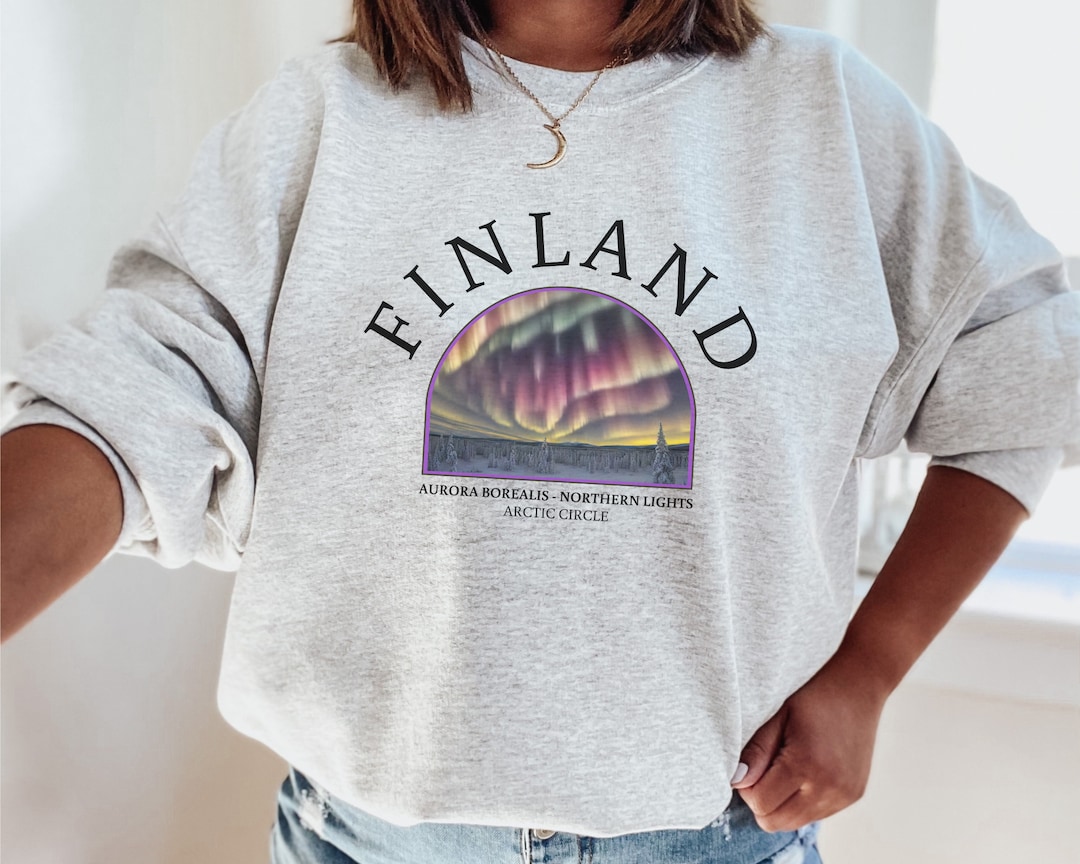 Finland Unisex Shirt, Aurora Borealis Sweatshirt, Northern Lights ...