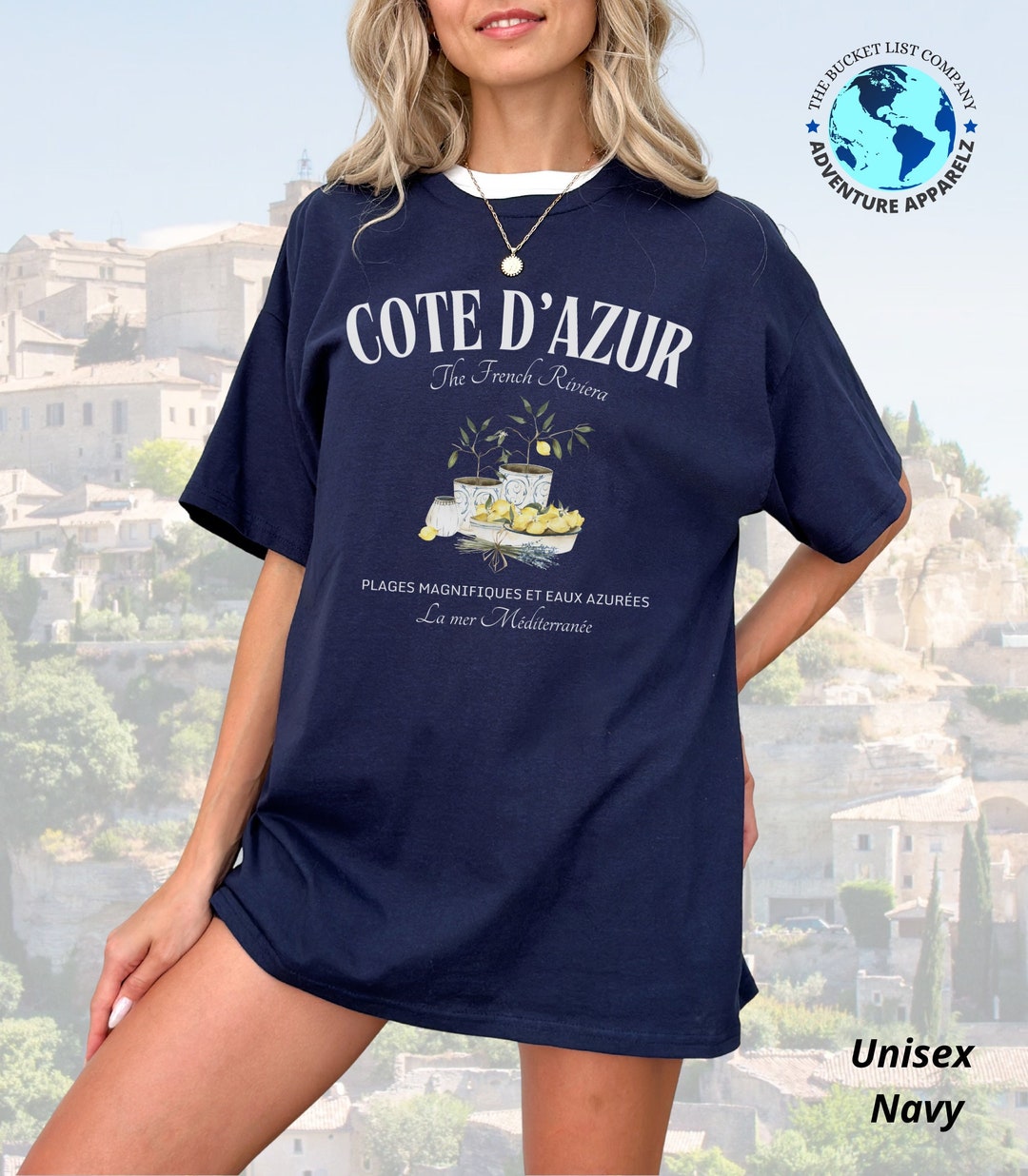 Cote D'azur T-shirt, French Riviera T-shirt, Unisex Classic Design ...