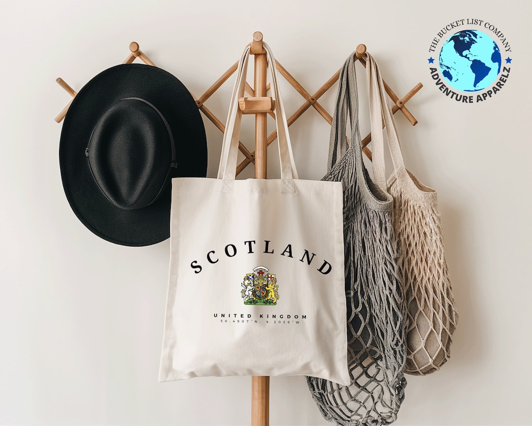 Scotland Cotton Canvas Tote Bag, Scotland Gift, Scotland United Kingdom ...