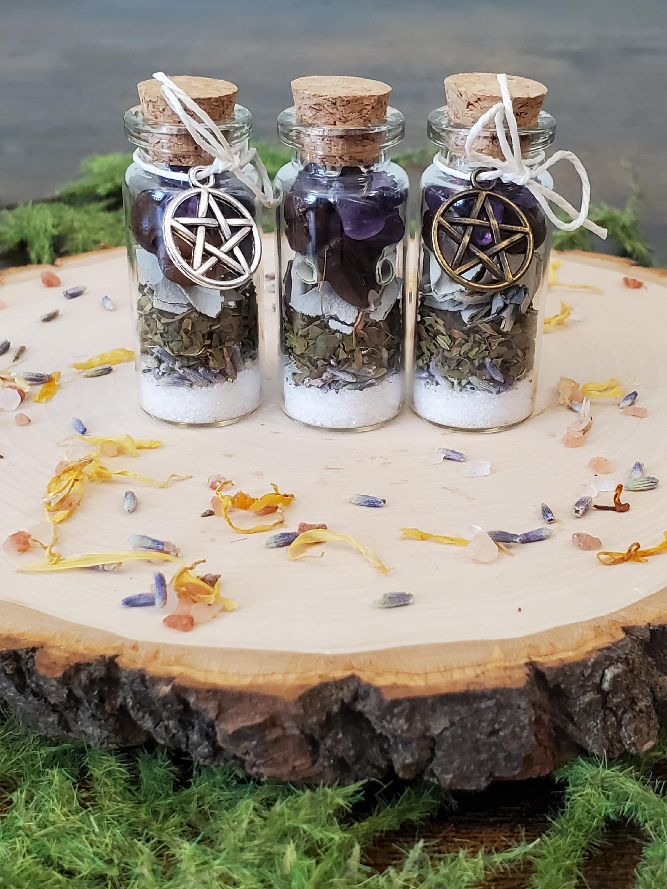 Anxiety Relief Spell Jars, Spell Bottles, Intention Jars, Intention ...