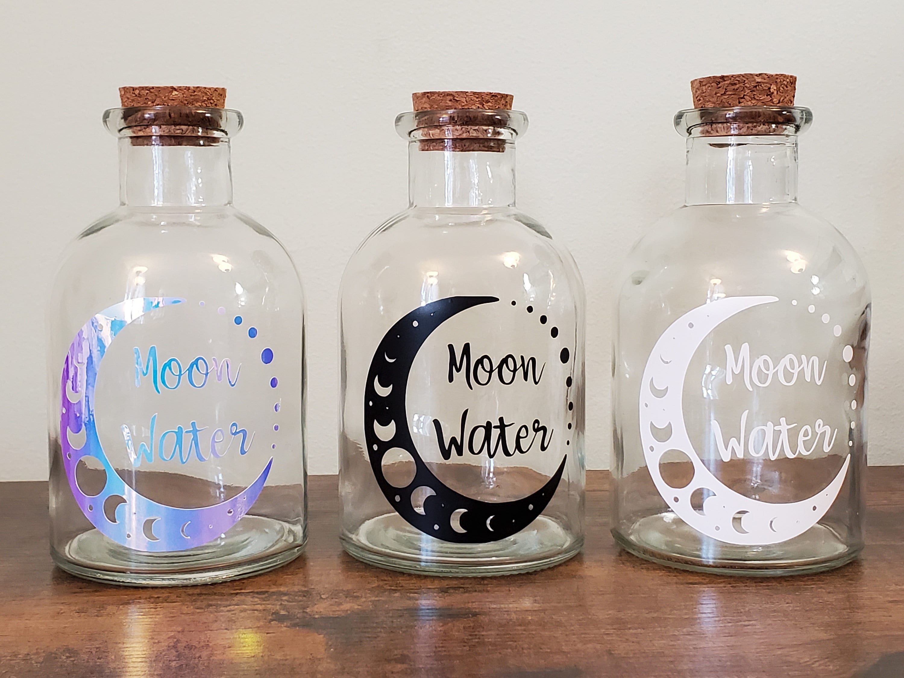Moon Water Apothecary Jar, Moon Altar Jar, Spell Jar, Tea Jar, Spice Jar, Wicca Ritual Jar ...