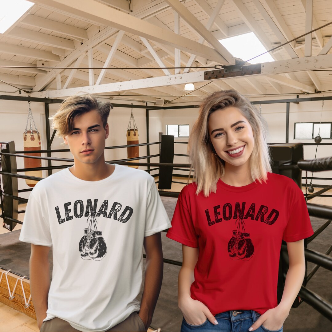 Homage to Legendary Boxers: Sugar Ray Leonard, Boxing Legend Tee ...