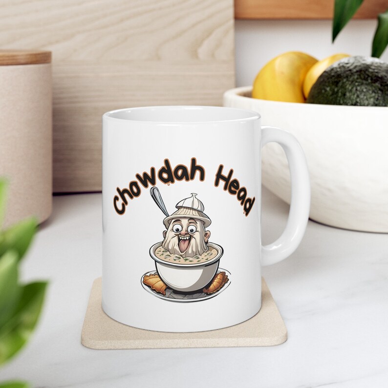 Chowdah Head Coffee Mug: Start Your Day the New England Way, Clam ...