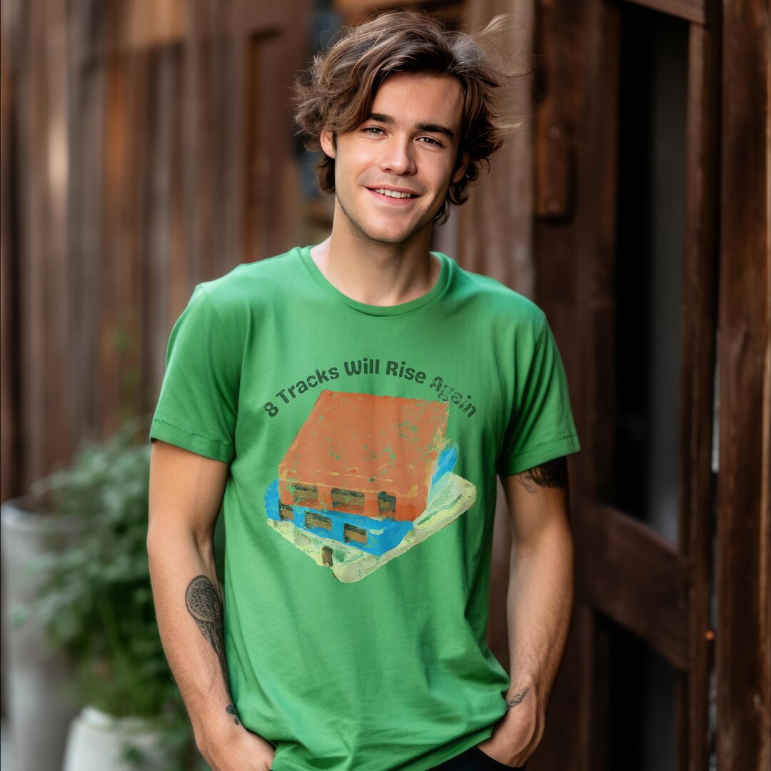 Retro Revival: 8 Tracks Will Rise Again Distressed Tee, Vintage Music T ...
