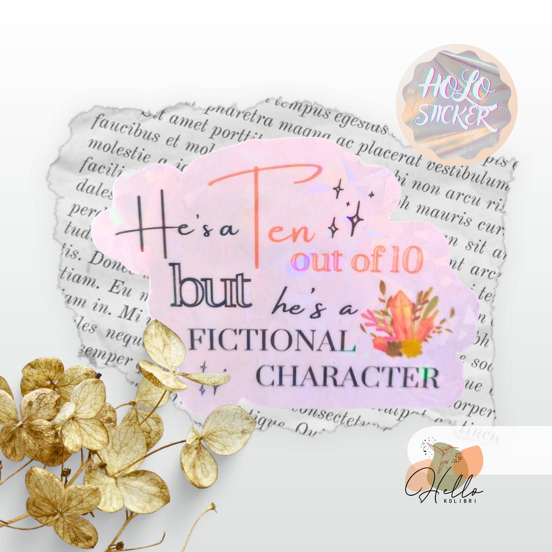 Book Boyfriend Fictional Characters Sticker,holographic Vinyl Sticker ...