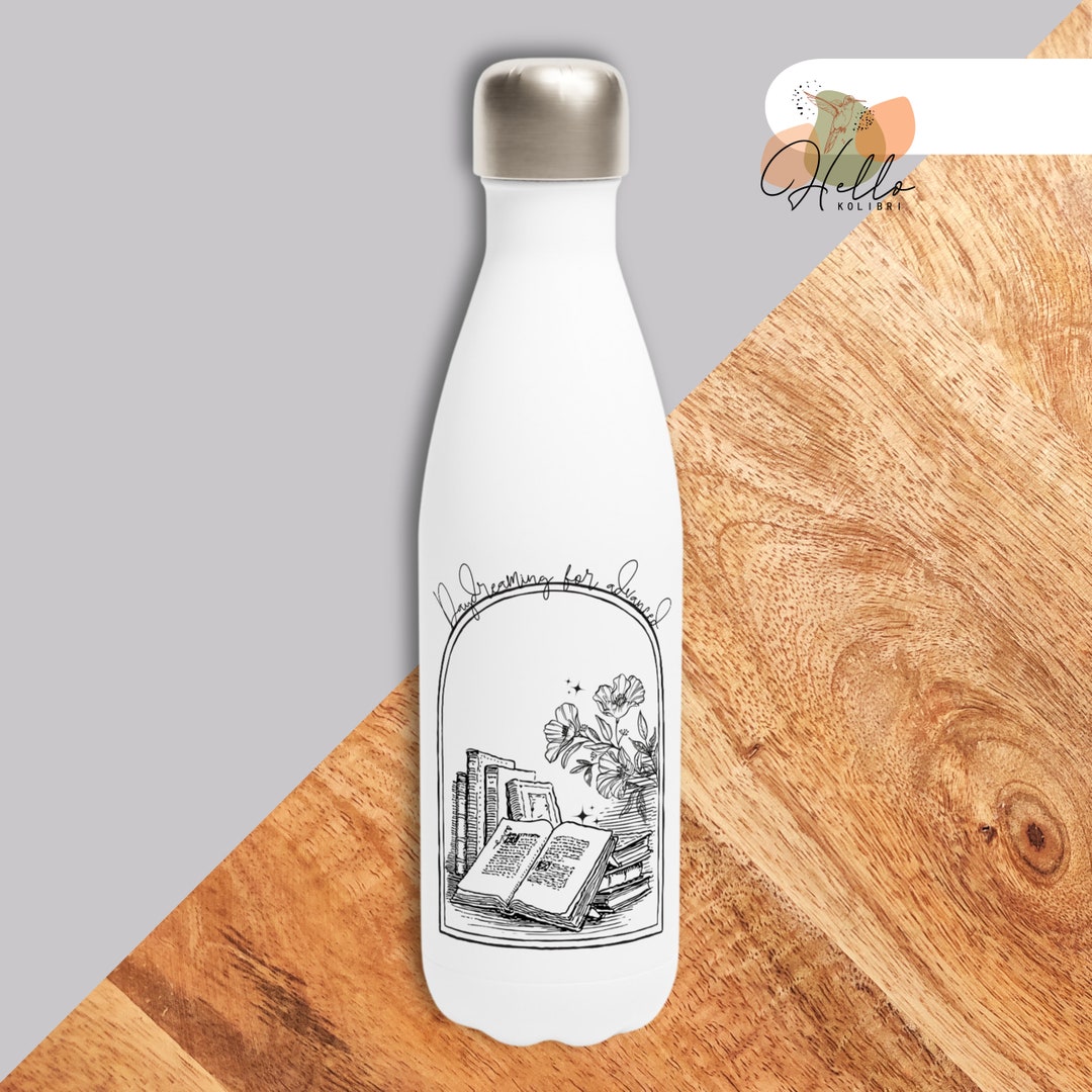 Thermos Bottle Magic Book Stack Insulated Bottle Book Lover - Etsy