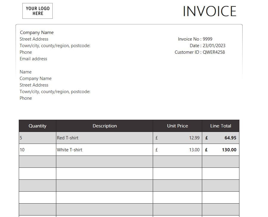 Professional Service Invoice Excel Template, Fully Automated in 3 ...