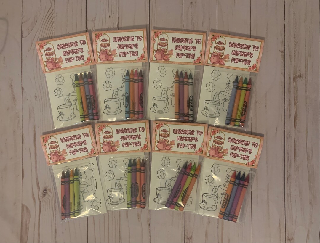 Tea Party Mini Coloring Books Party Favors Birthday Parties - Etsy
