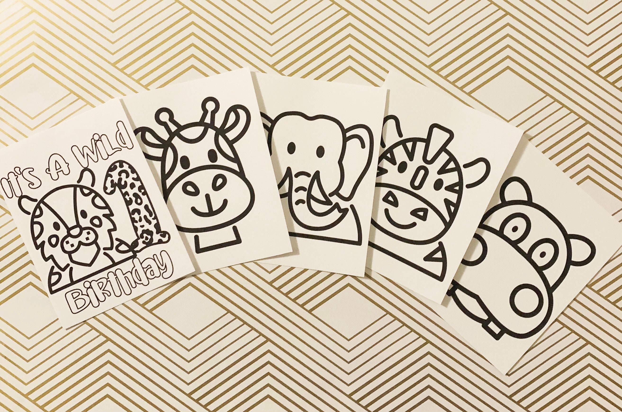 Wild One Themed Mini Coloring Books, Party Favors, Birthday Parties ...