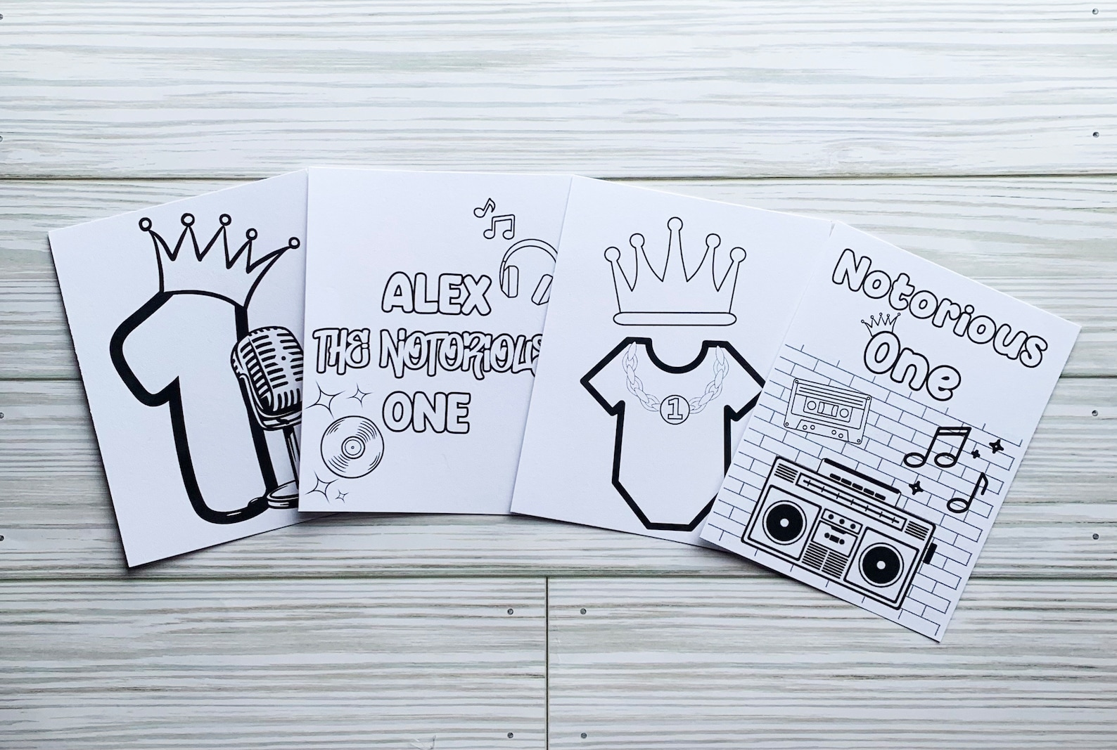 Notorious One Mini Themed Coloring Book, Party Favors, Birthday Party ...