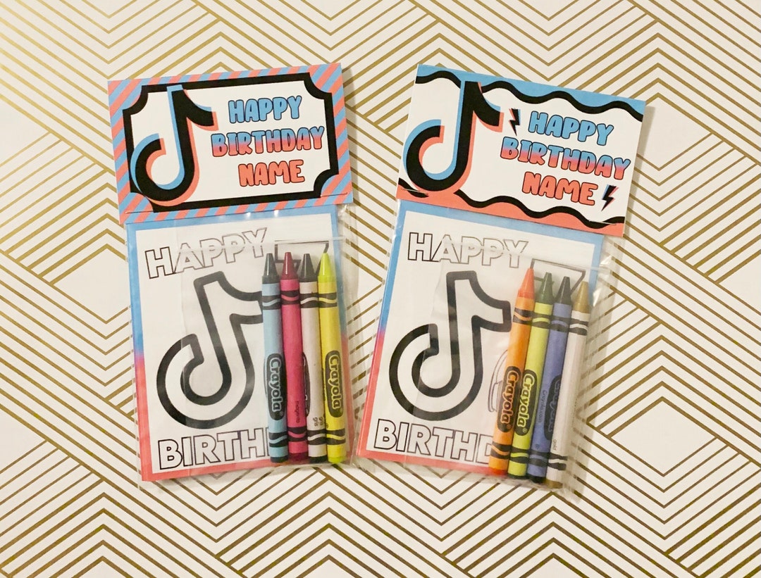 Tik Tok Inspired Themed Party Mini Coloring Books, Party Favors ...