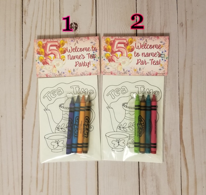 Tea Party Mini Coloring Books, Party Favors, Birthday Parties, Tea ...