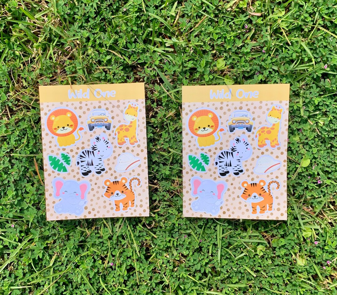 Wild One Stickers, Party Favors, Birthday Parties, Sticker Sheet ...