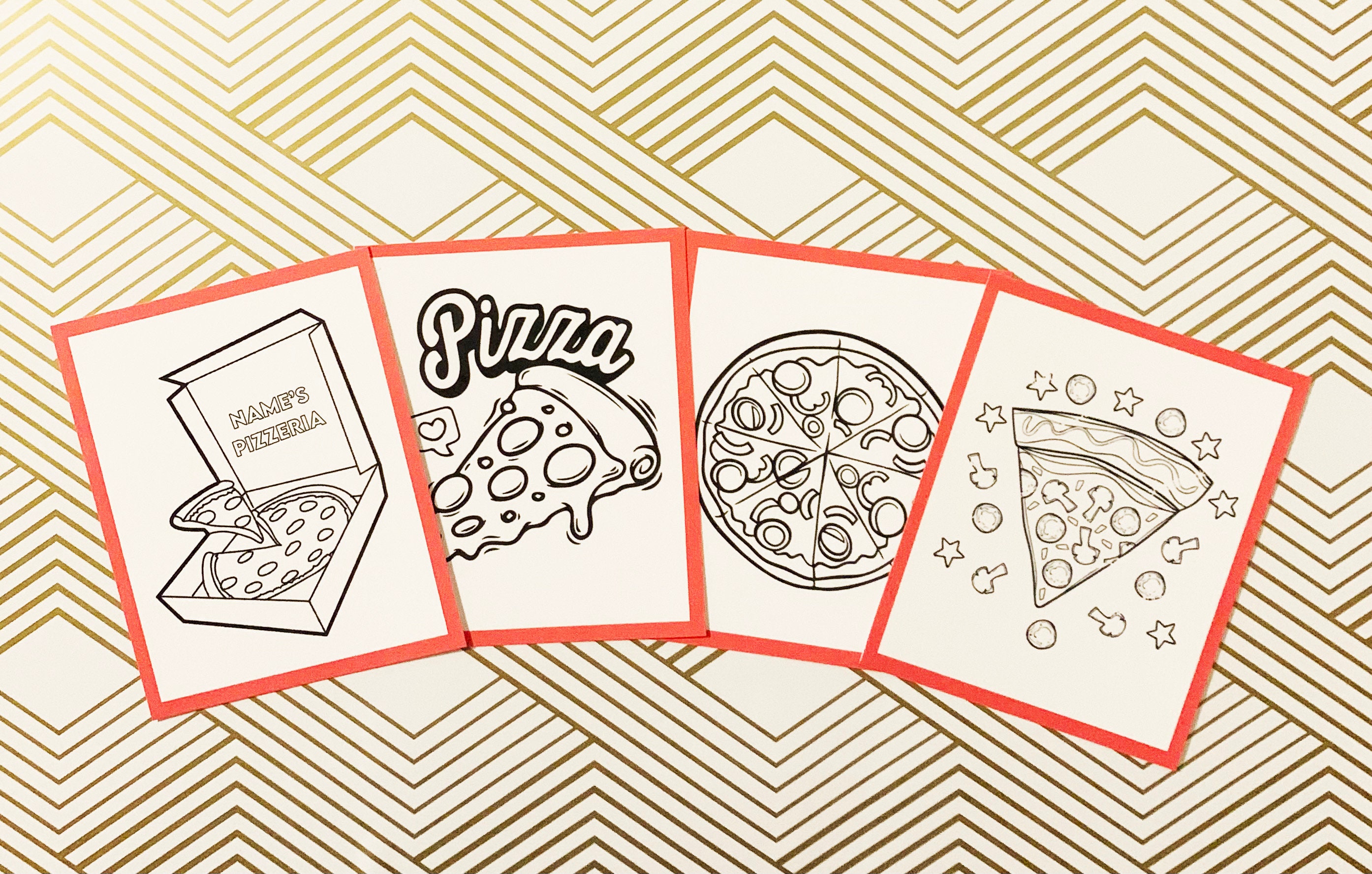 Pizza Party Mini Coloring Books, Party Favors, Birthday Parties, Pizza ...