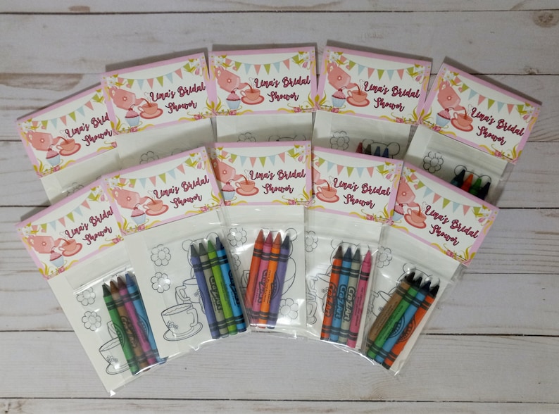 Tea Party Mini Coloring Books Party Favors Birthday Parties - Etsy
