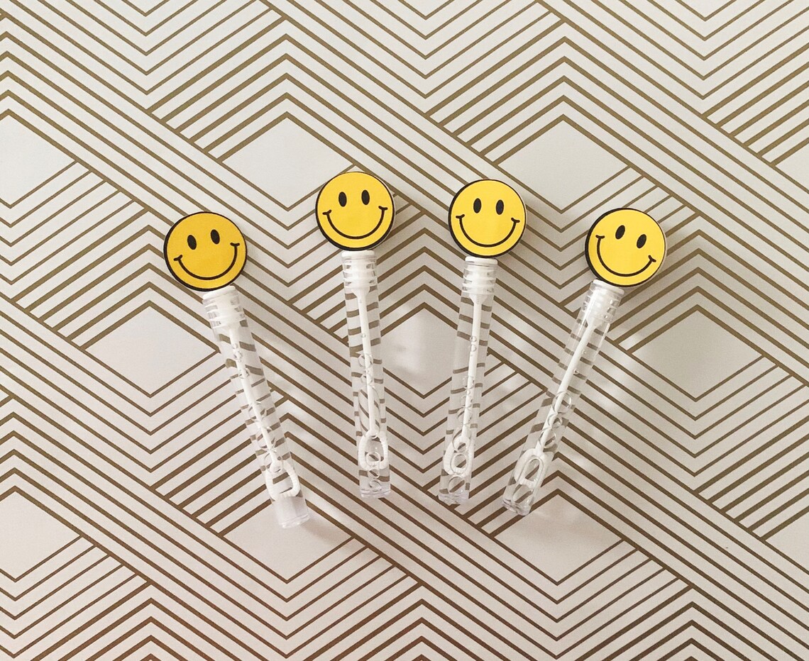 Smiley Face Party Mini Bubbles Party Favors Birthday - Etsy