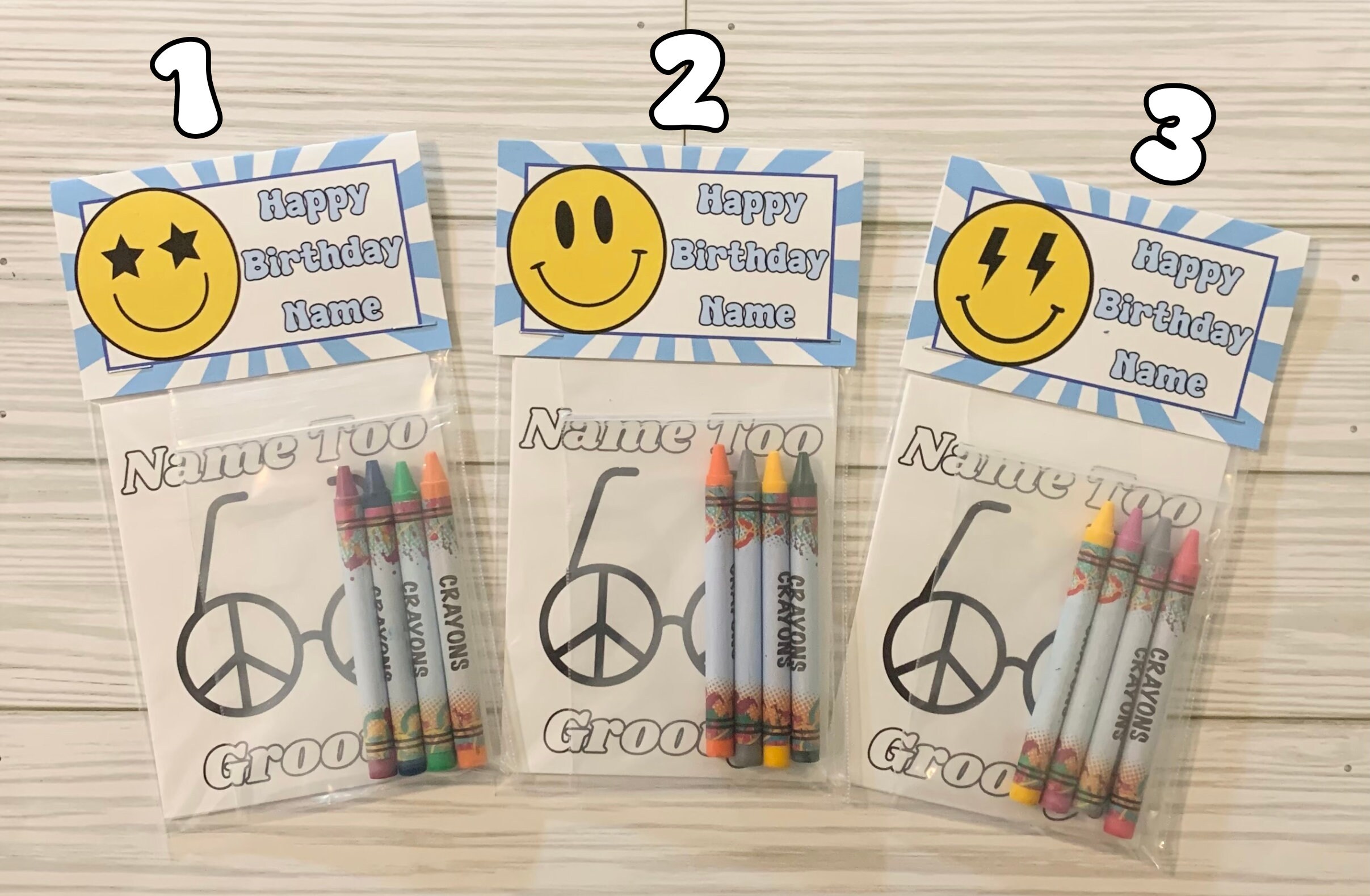 Smiley Face & Groovy Party Mini Coloring Books, Party Favors, Birthday ...