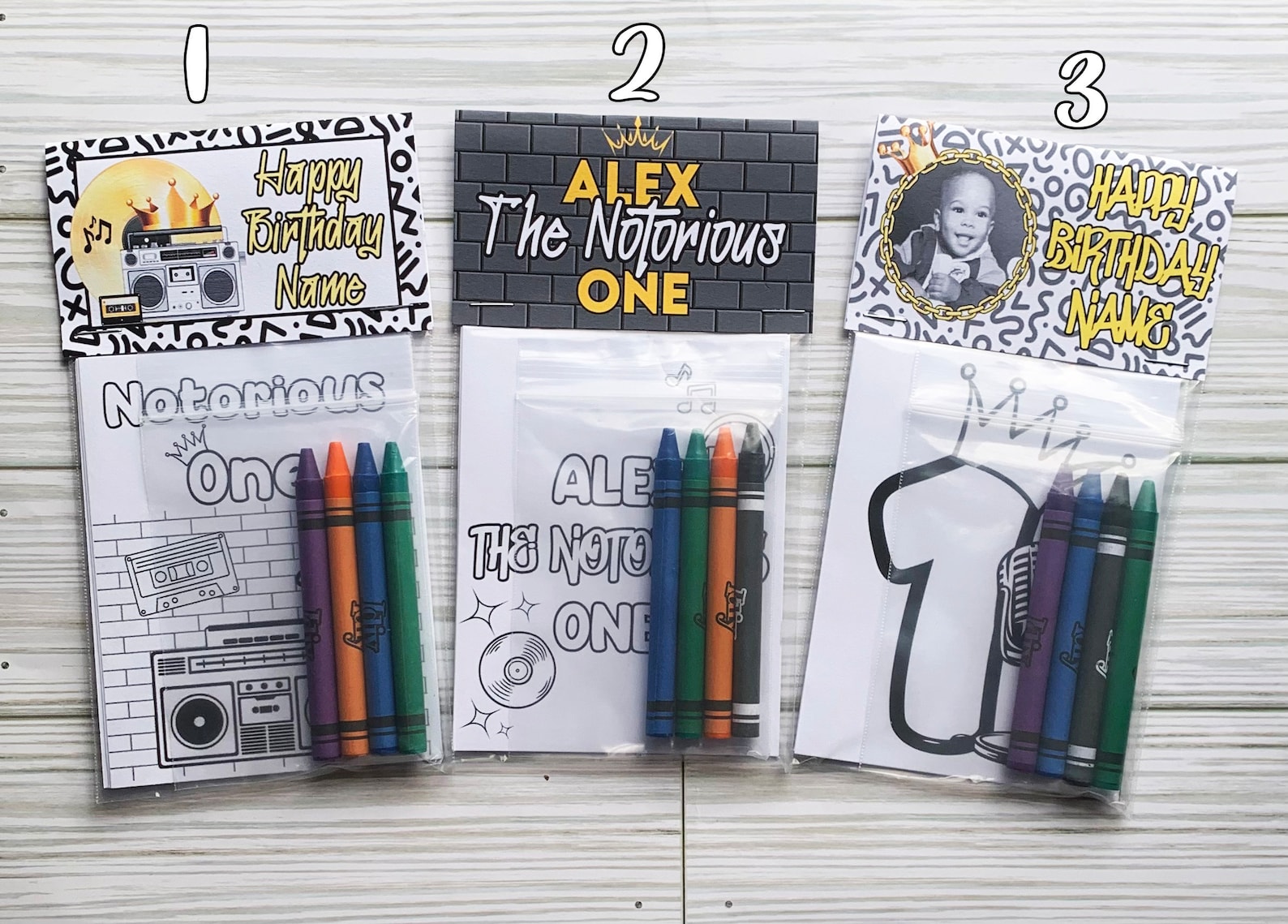 Notorious One Mini Themed Coloring Book, Party Favors, Birthday Party ...