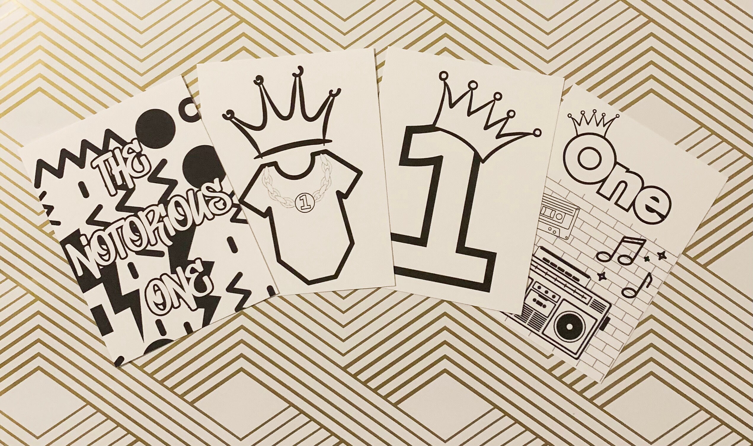 Notorious One Mini Themed Coloring Book, Party Favors, Birthday Party ...