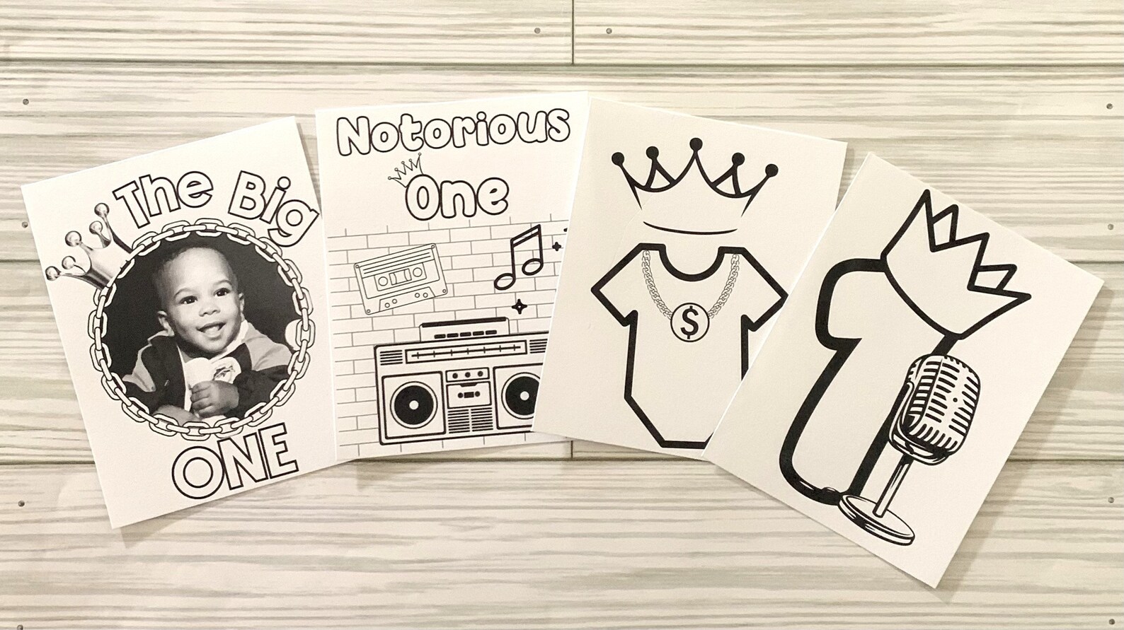 Notorious One Mini Themed Coloring Book, Party Favors, Birthday Party ...