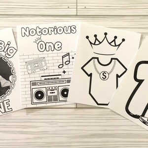 Notorious One Mini Themed Coloring Book, Party Favors, Birthday Party ...