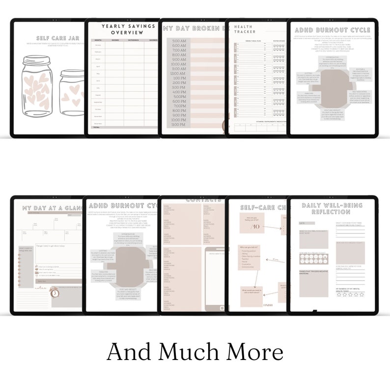 Minimalist ADHD Planner, Suitable for Any Age, ADHD Organiser, PLR ...
