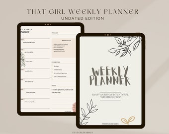 THAT GIRL Planner | Undated Digital Planner | iPad Planner | Goodnotes ...