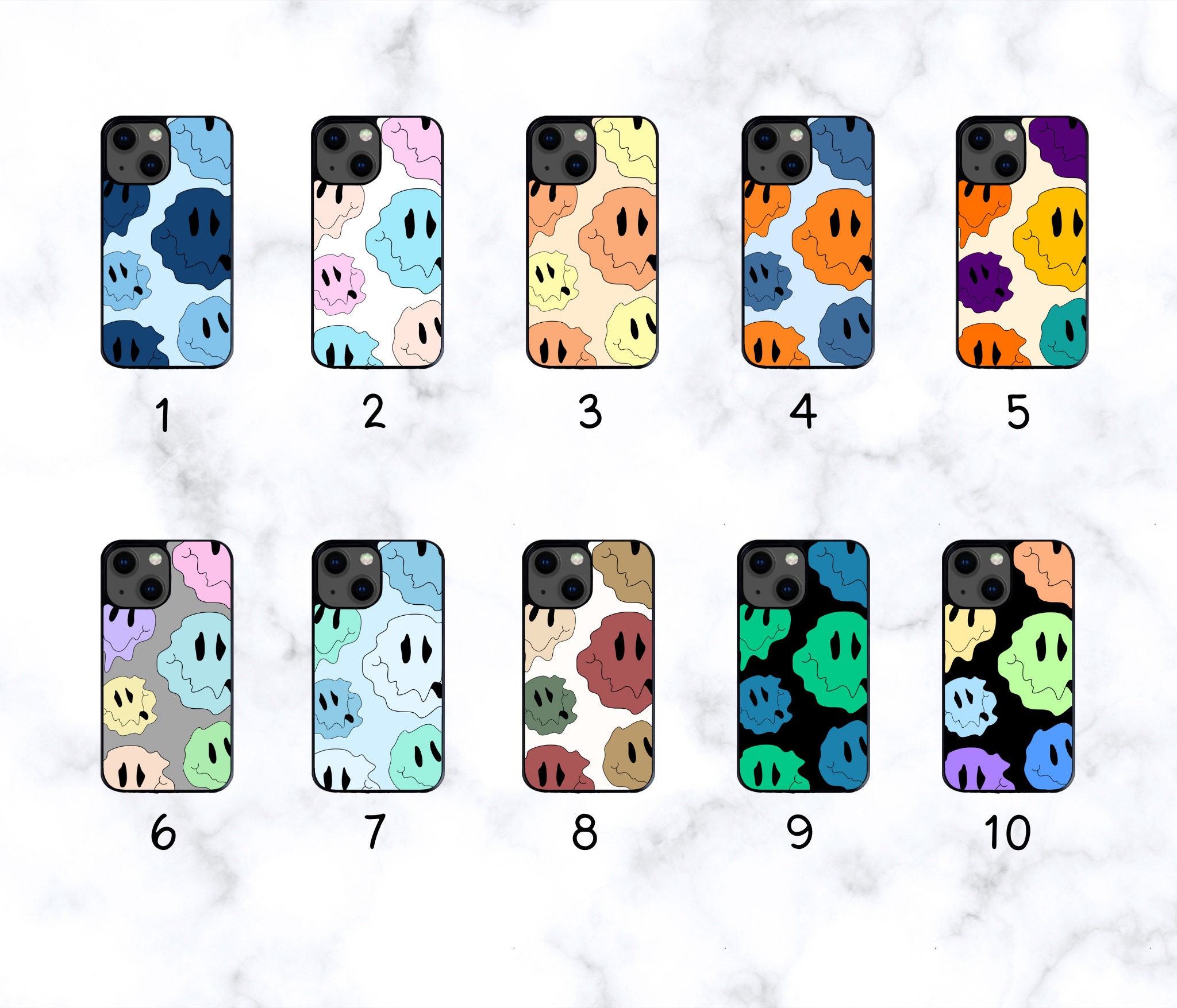 Trippy Smiley iPhone Case, Melting Smiley Case, Warp Smiley Face Case ...