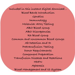 Medical Laboratory Science Blood Bank Digital Notes - Etsy