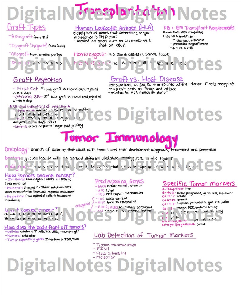 Medical Laboratory Science Serology/immunology Digital Notes - Etsy