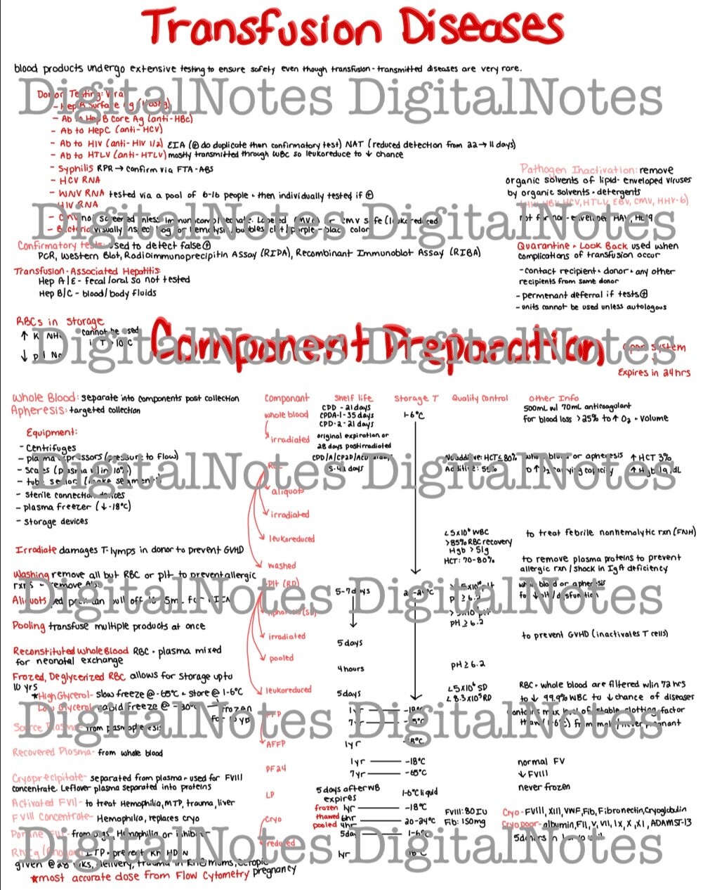 Medical Laboratory Science Blood Bank Digital Notes - Etsy